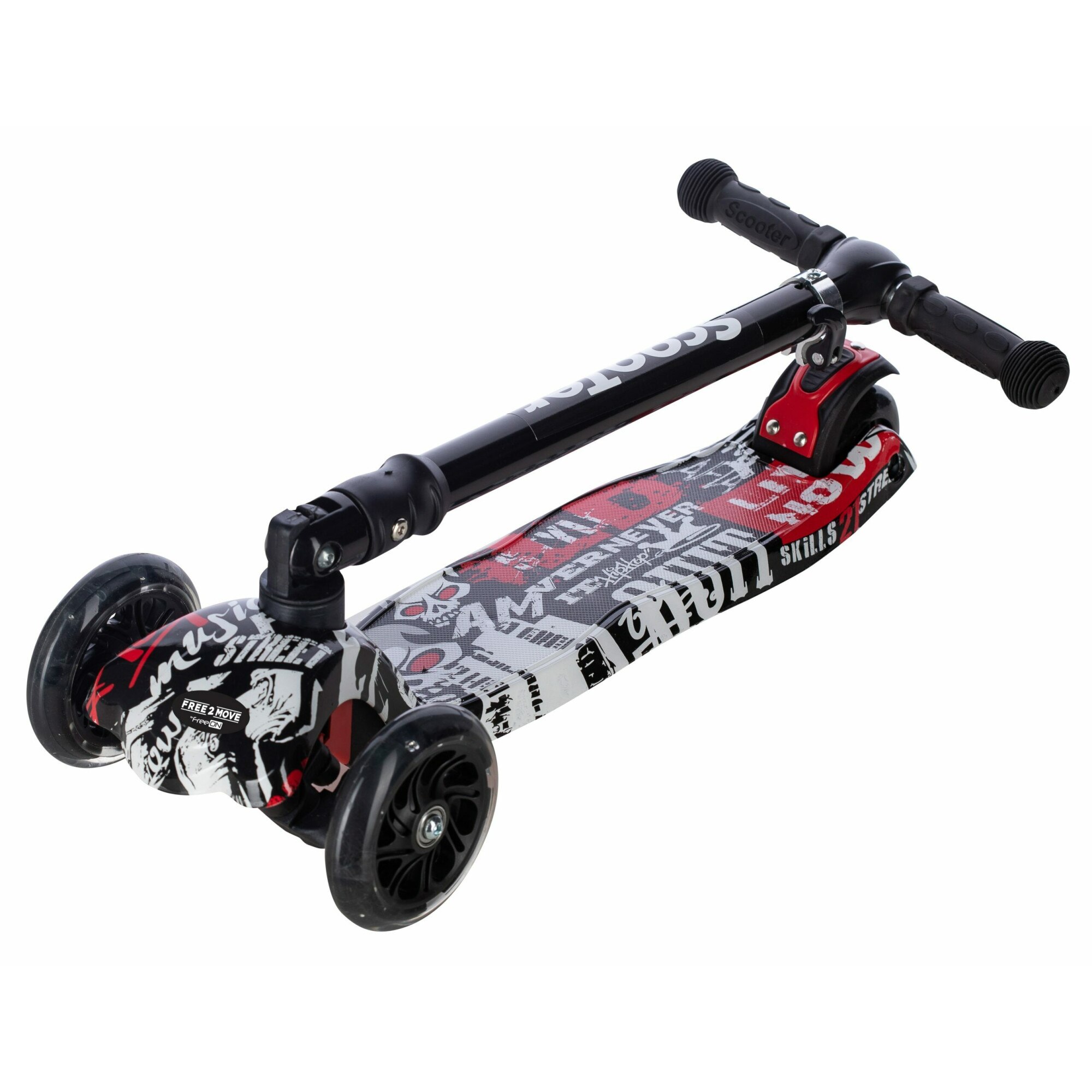 Trotineta Zik Zak cu lumini LED pentru fetite, Varsta 3 – 6 ani ...