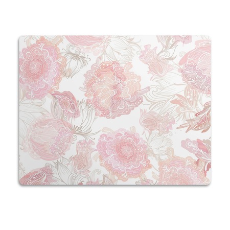 Covor PVC, Tulup, Vinil, Modele De Flori, Roz, 45x35 cm ...