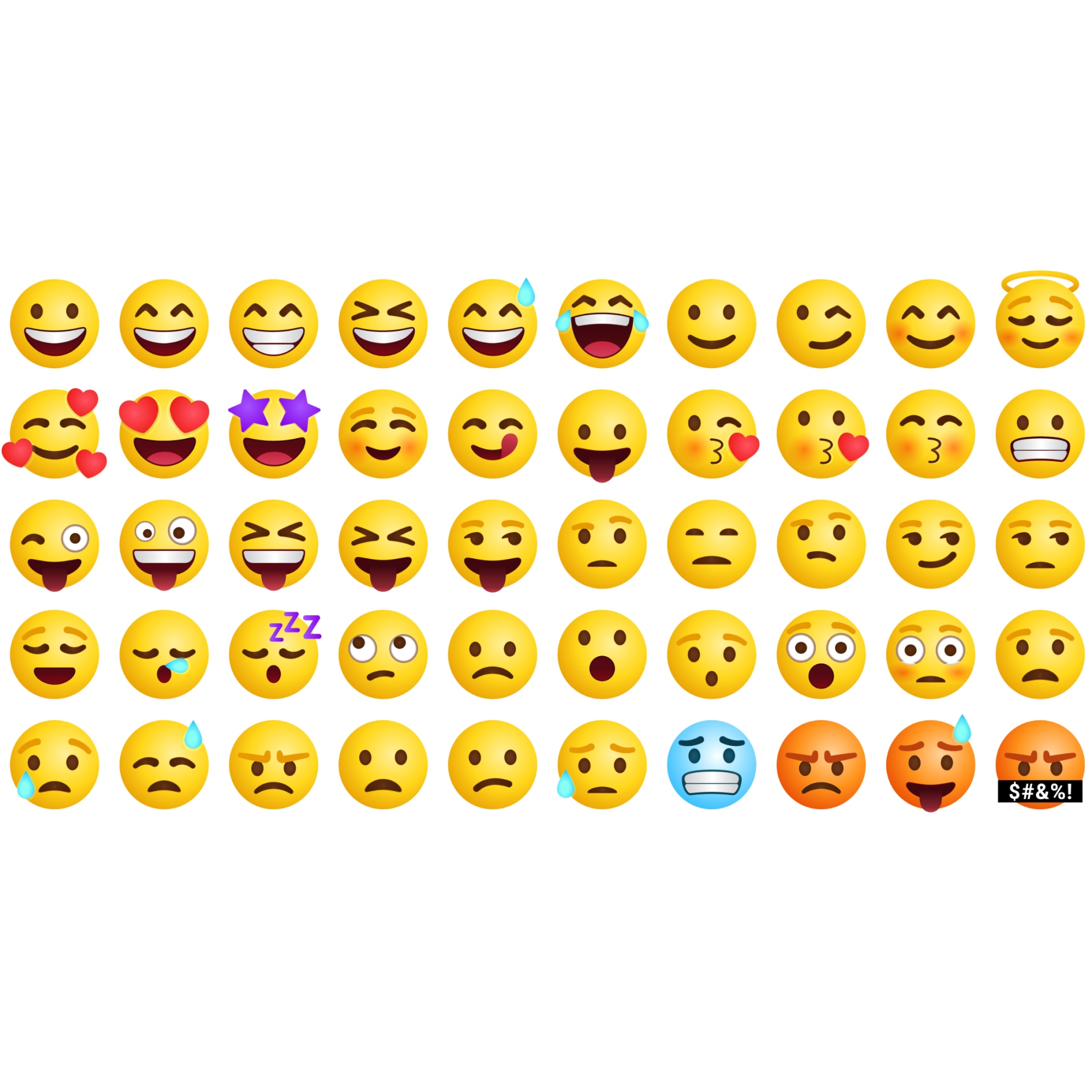 Set Stickere haioase adezive 50 bucati Waterproof Pvc, Emoticoane Emojy ...