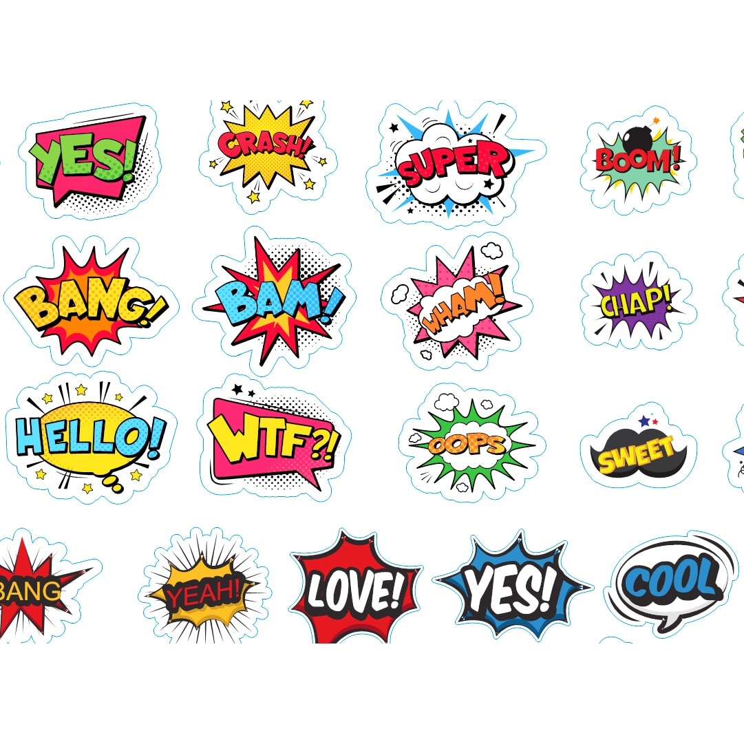 Set Stickere simpatice adezive 65 bucati Waterproof Pvc, Emoticoane ...