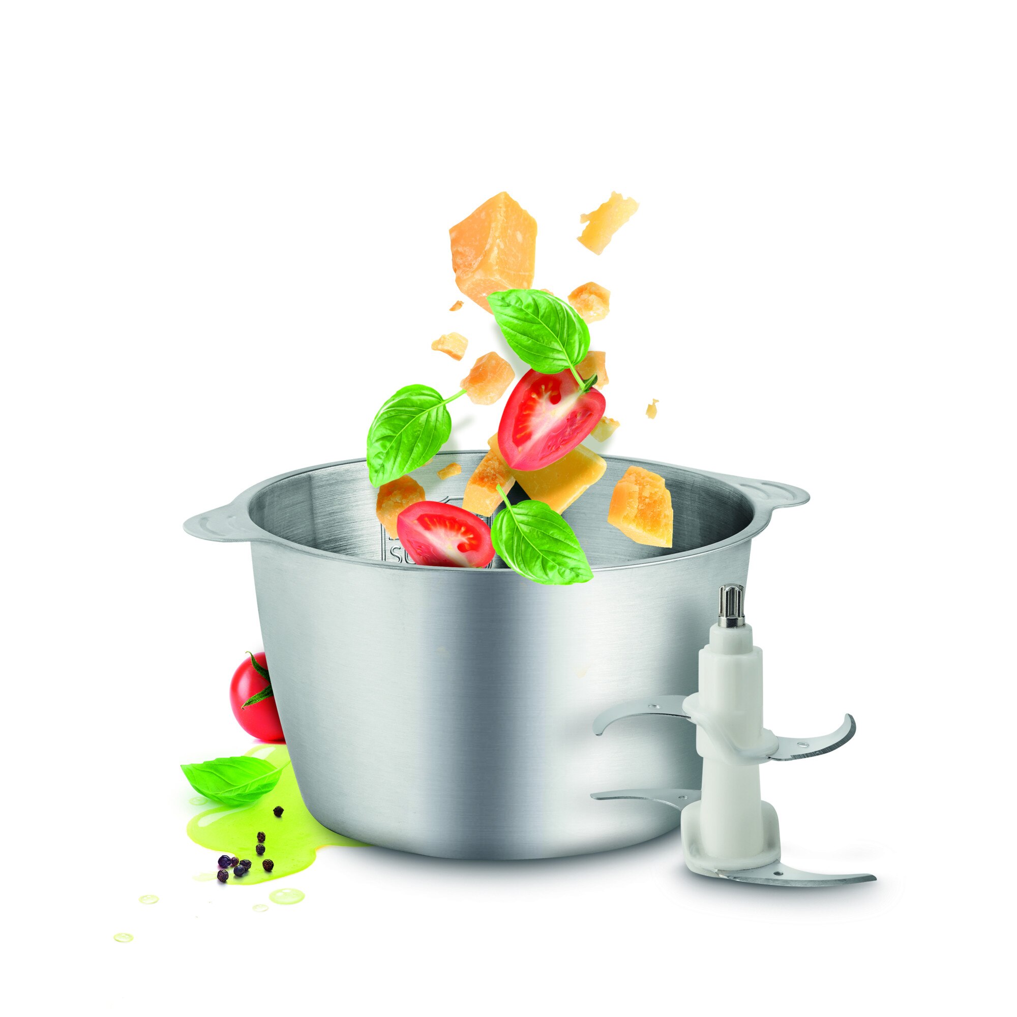 Tocator Izzy Chopper Multi 600W 2in1 cu 2 boluri, 4 lame din otel ...