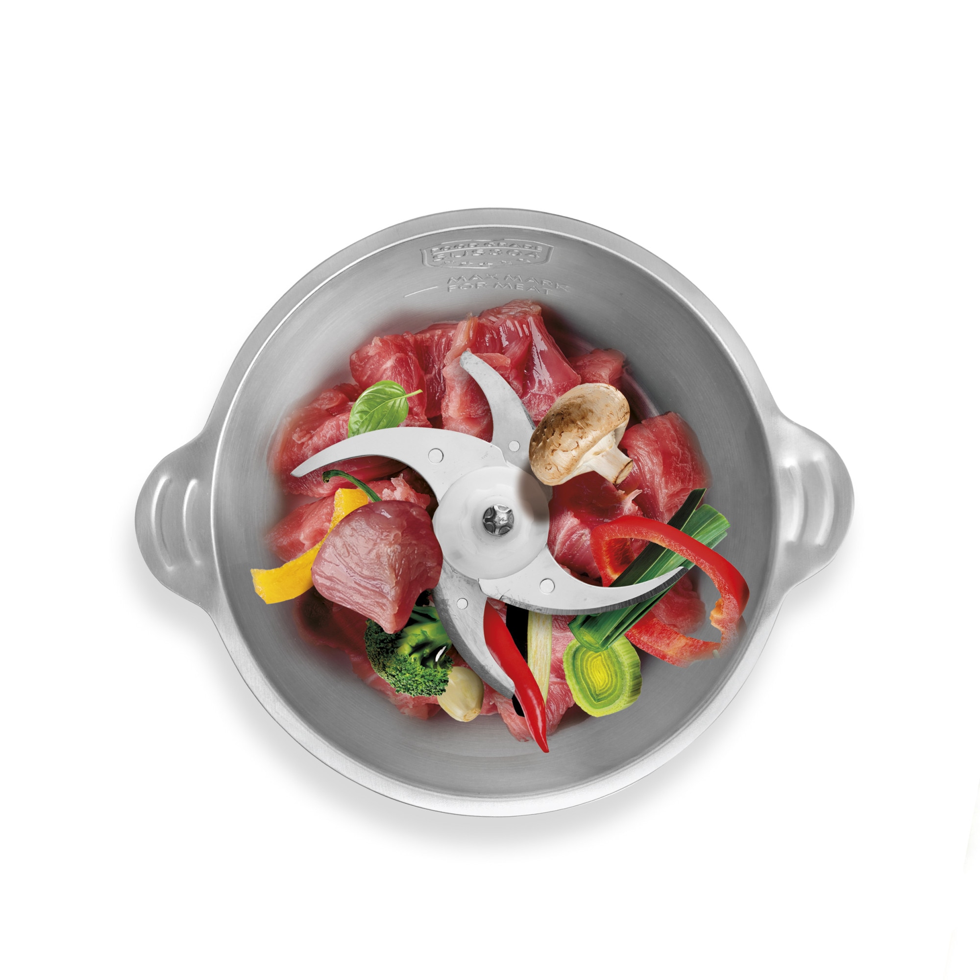 Tocator Izzy Chopper Multi 600W 2in1 cu 2 boluri, 4 lame din otel ...