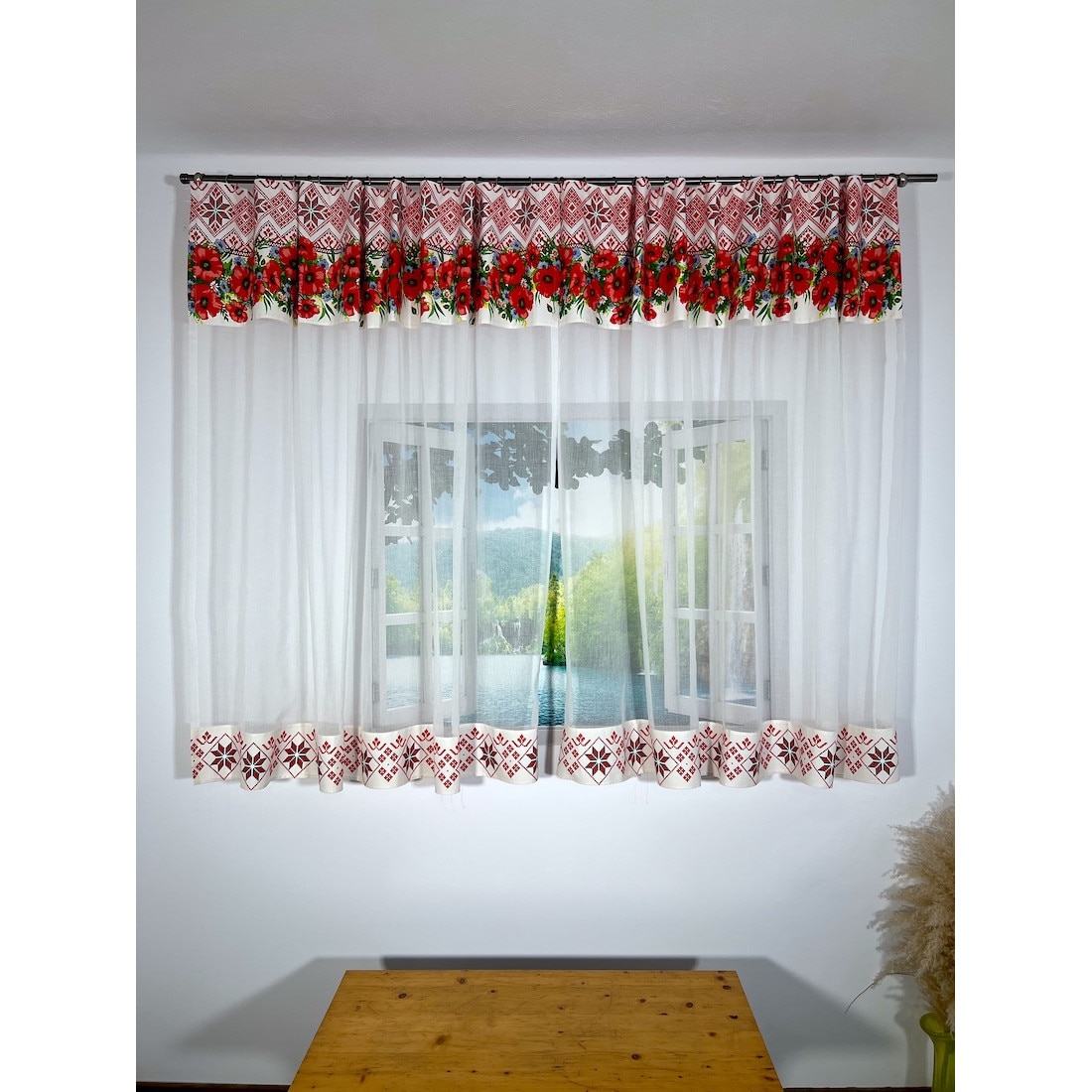 Комплект пердета Maci, 2 пердета, традиционни, 145 х 150 см, Бял - eMAG.bg