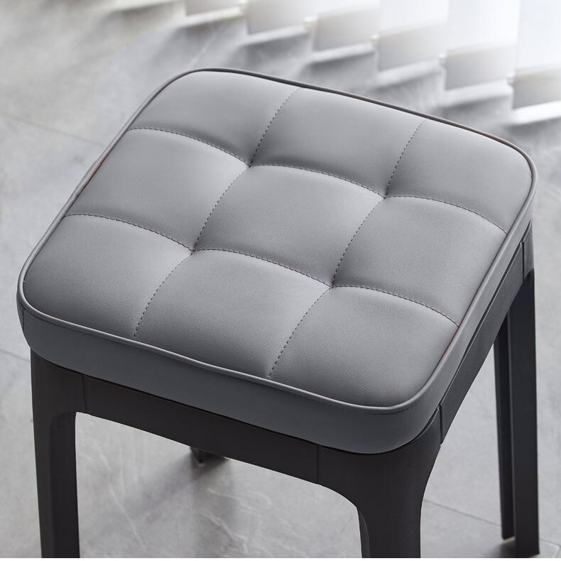 Scaun bucatarie tip taburet, living, terasa tapitat gri, 45x30x30, LEXI ...