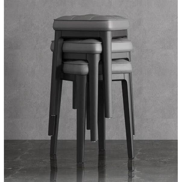 Scaun bucatarie tip taburet, living, terasa tapitat gri, 45x30x30, LEXI ...