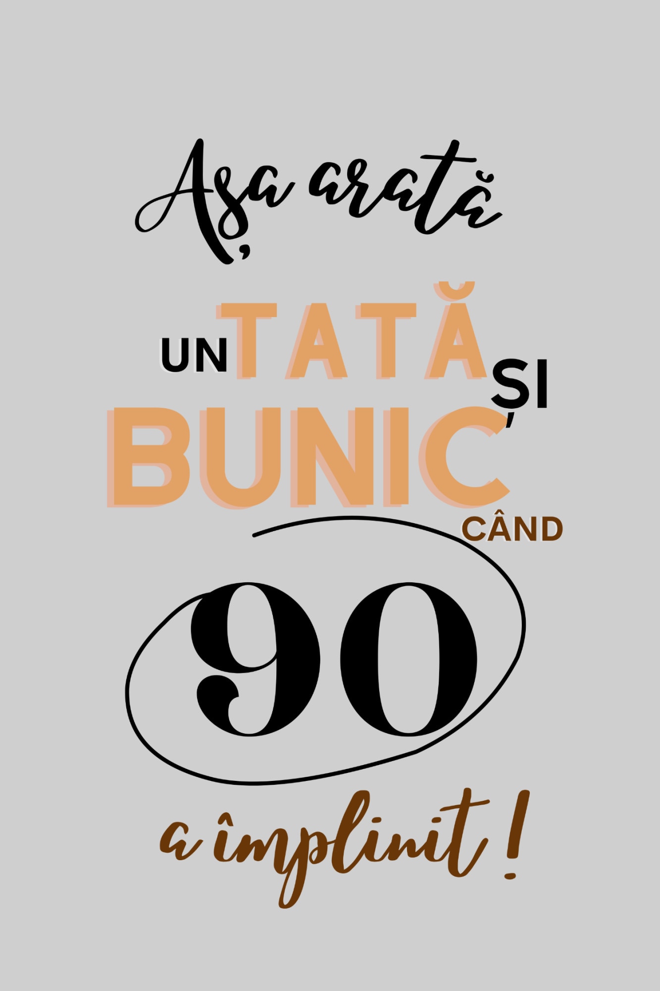 Tricou pentru barbati personalizat cu mesaj text Tata si bunic 90 a ...