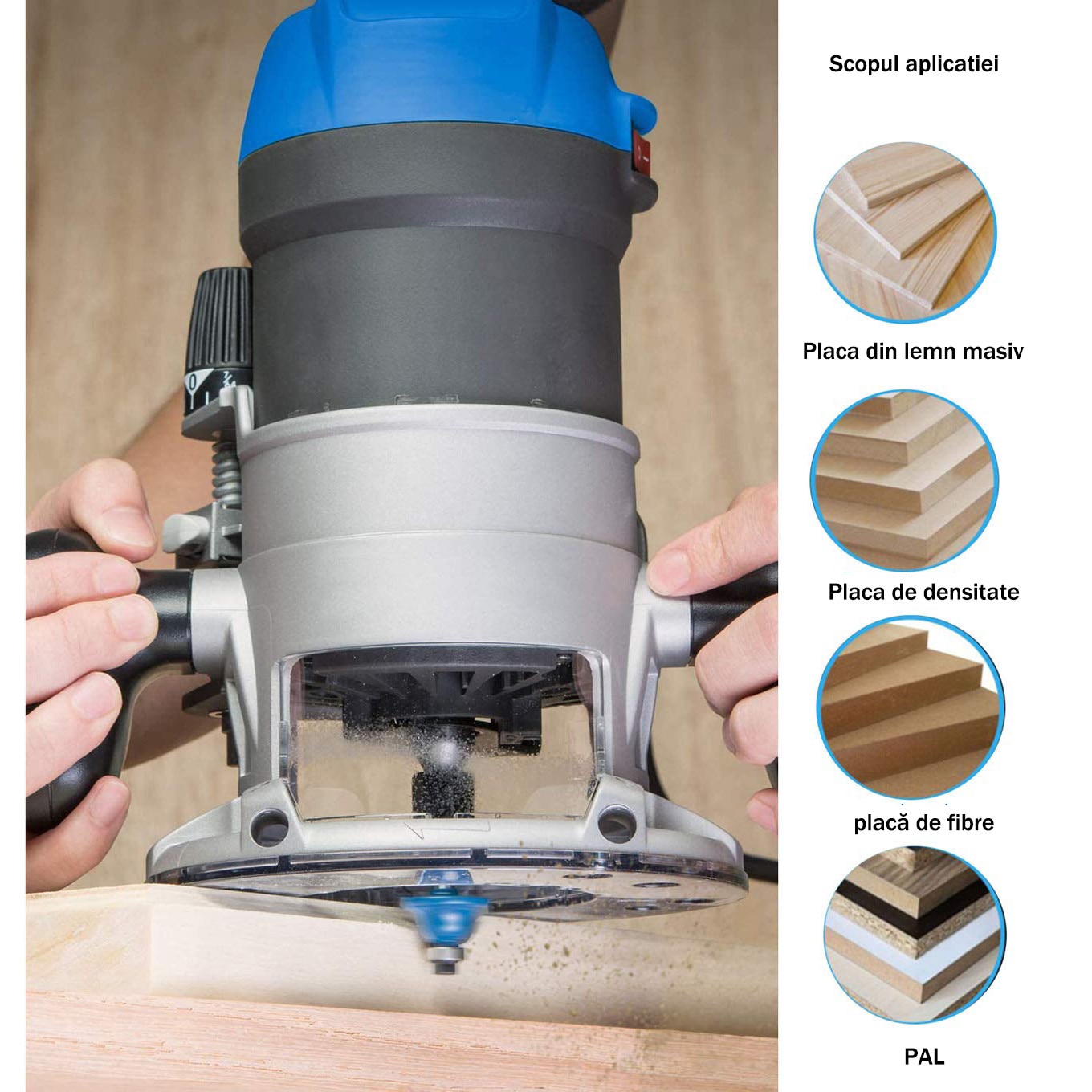 Set freza lemn 15 bucati, BYONDSELF®, 6.35mm, cutie depozitare - eMAG.ro