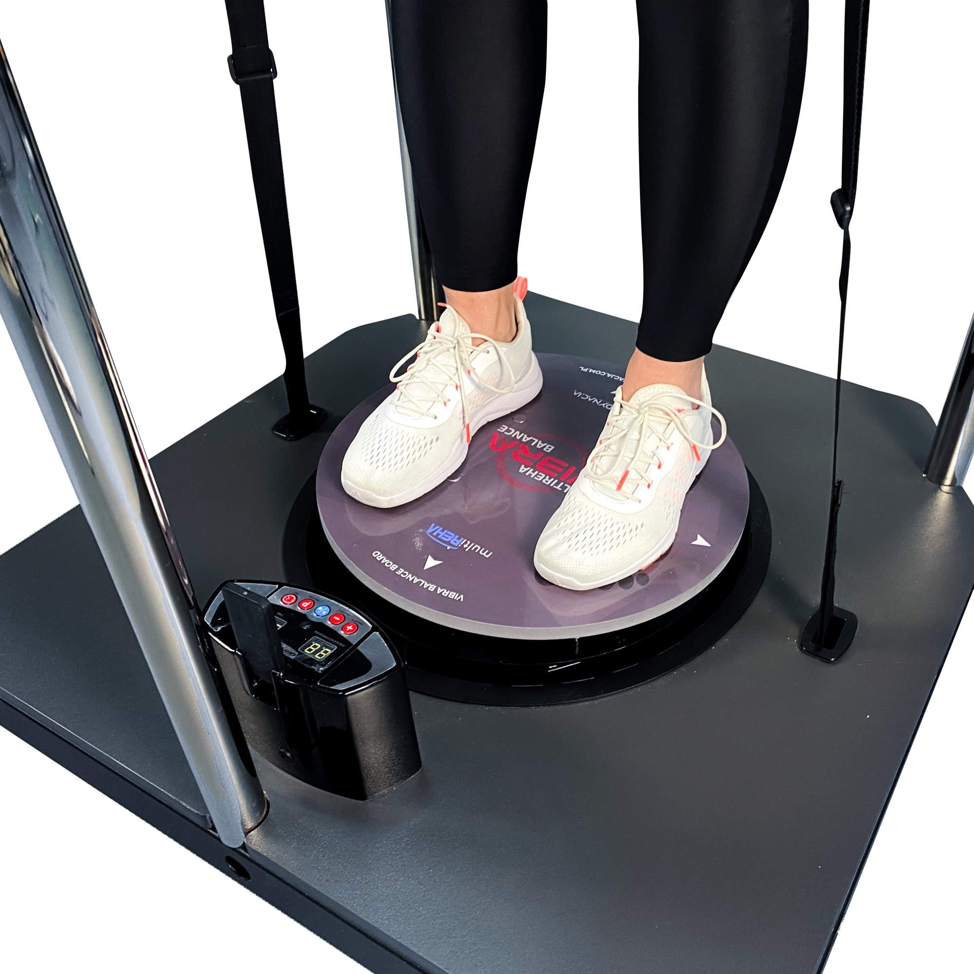 Platforma medicala pentru echilibru, KOORDYNACJA, VIBRAbalance, Cu balustrade, Negru - eMAG.ro