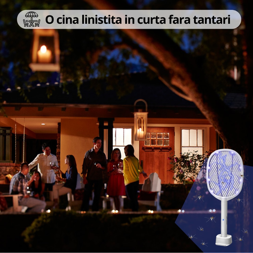 Paleta electrica pentru tantari, plici pentru muste sau insecte ...