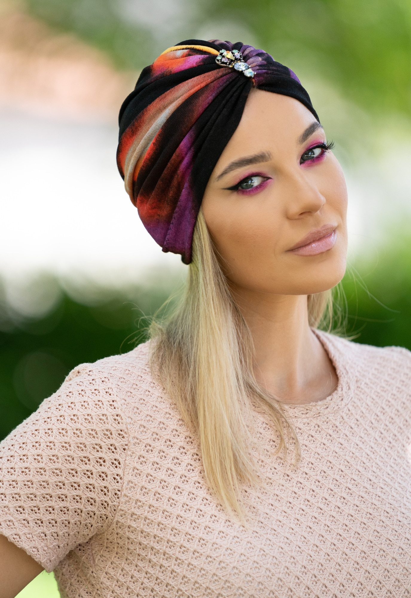 Turban dama Raze, colorat, 54-57 cm - eMAG.ro