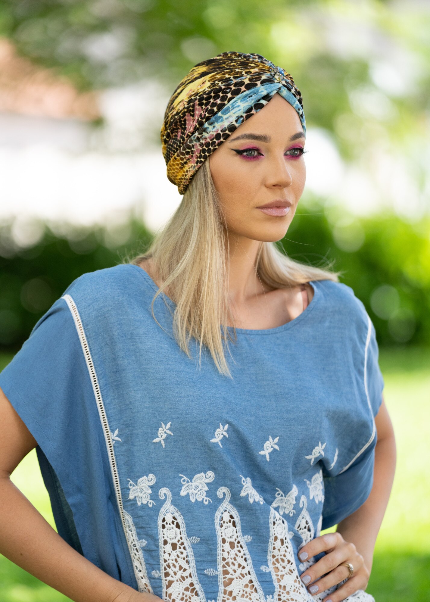 Turban dama Pastel, multicolor, 54-58 cm - eMAG.ro