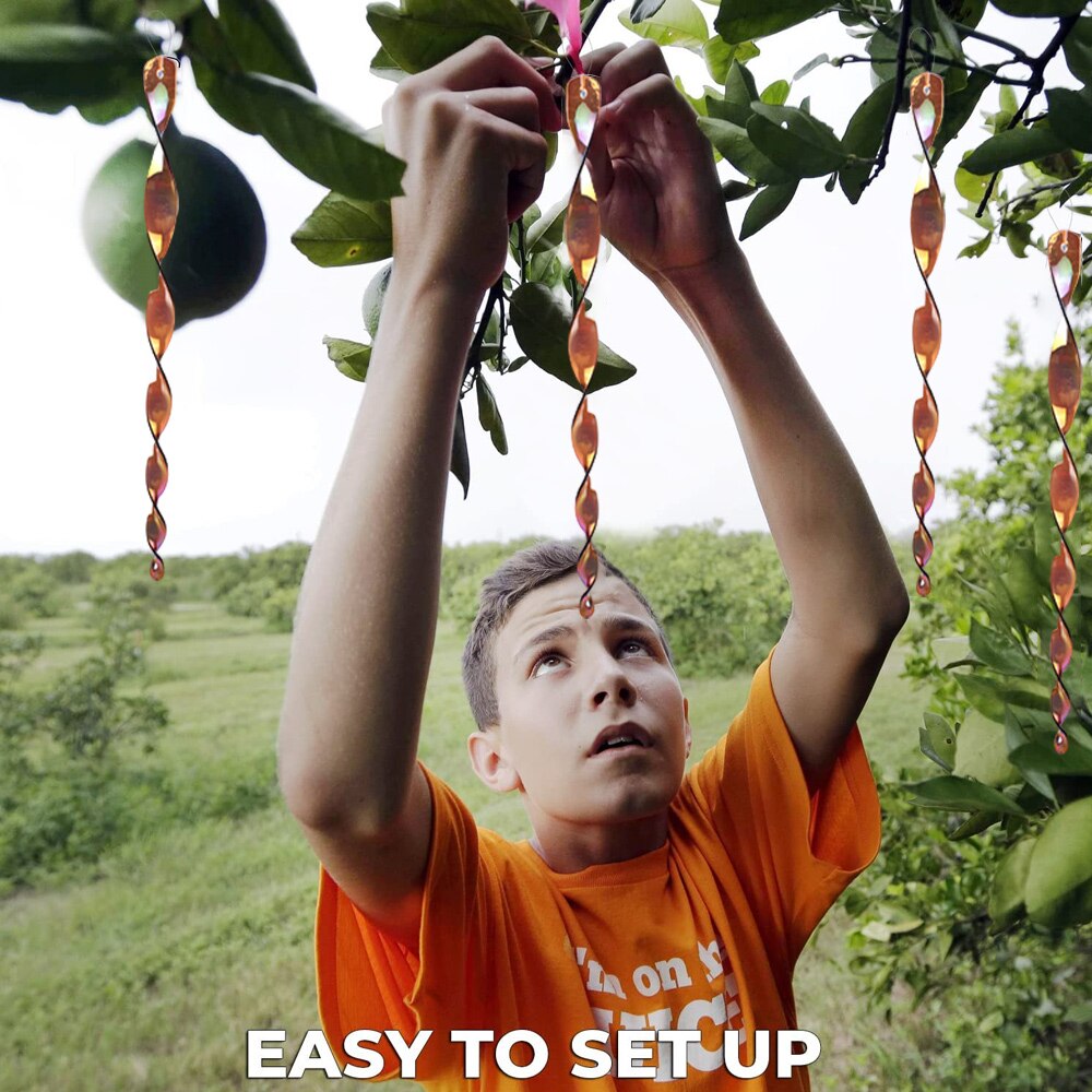 Set 20 tije reflectorizante anti-pasari, Plastic, 30 cm, Maro - eMAG.ro