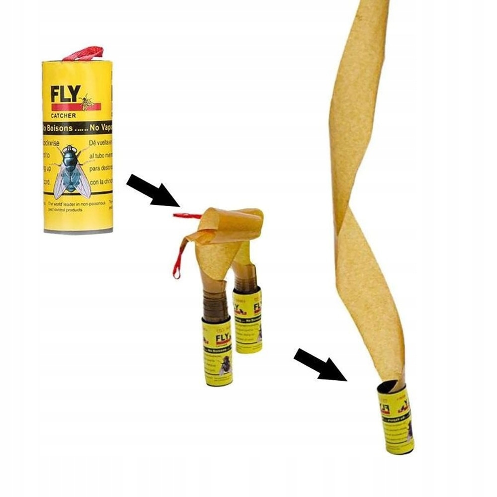 Set 4 role adezive pentru insecte, Hartie, Galben - eMAG.ro