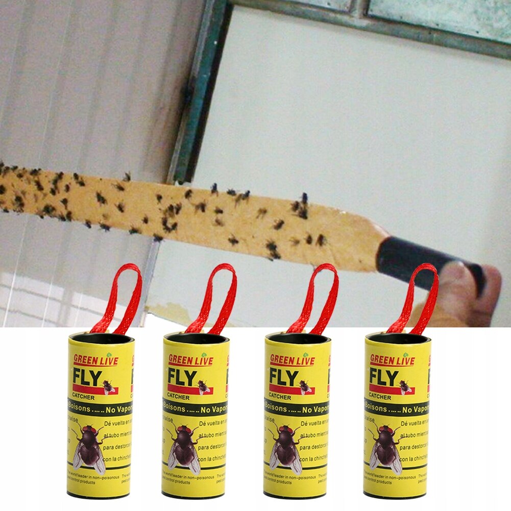 Set 4 role adezive pentru insecte, Hartie, Galben - eMAG.ro