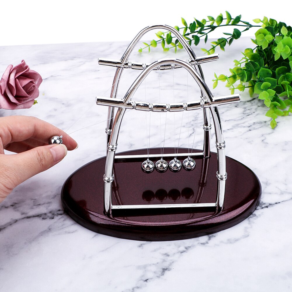 Pendul Newton, 5 bile, 145x178 mm, Argintiu - eMAG.ro