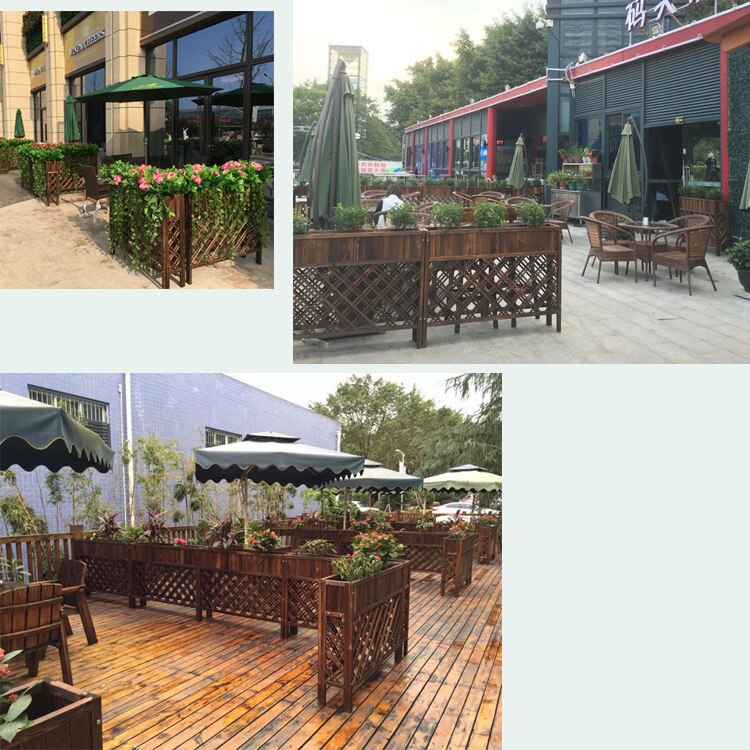 Jardiniera cu spalier de gradina si terasa, din lemn, maro, 120x90x25 ...