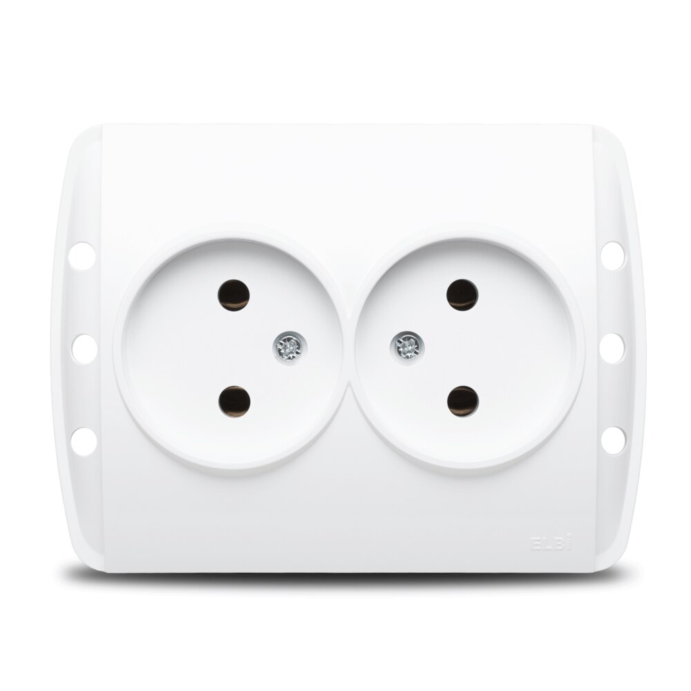 Priza Dubla Elbi Zirve Fara CP ST Alb - eMAG.ro