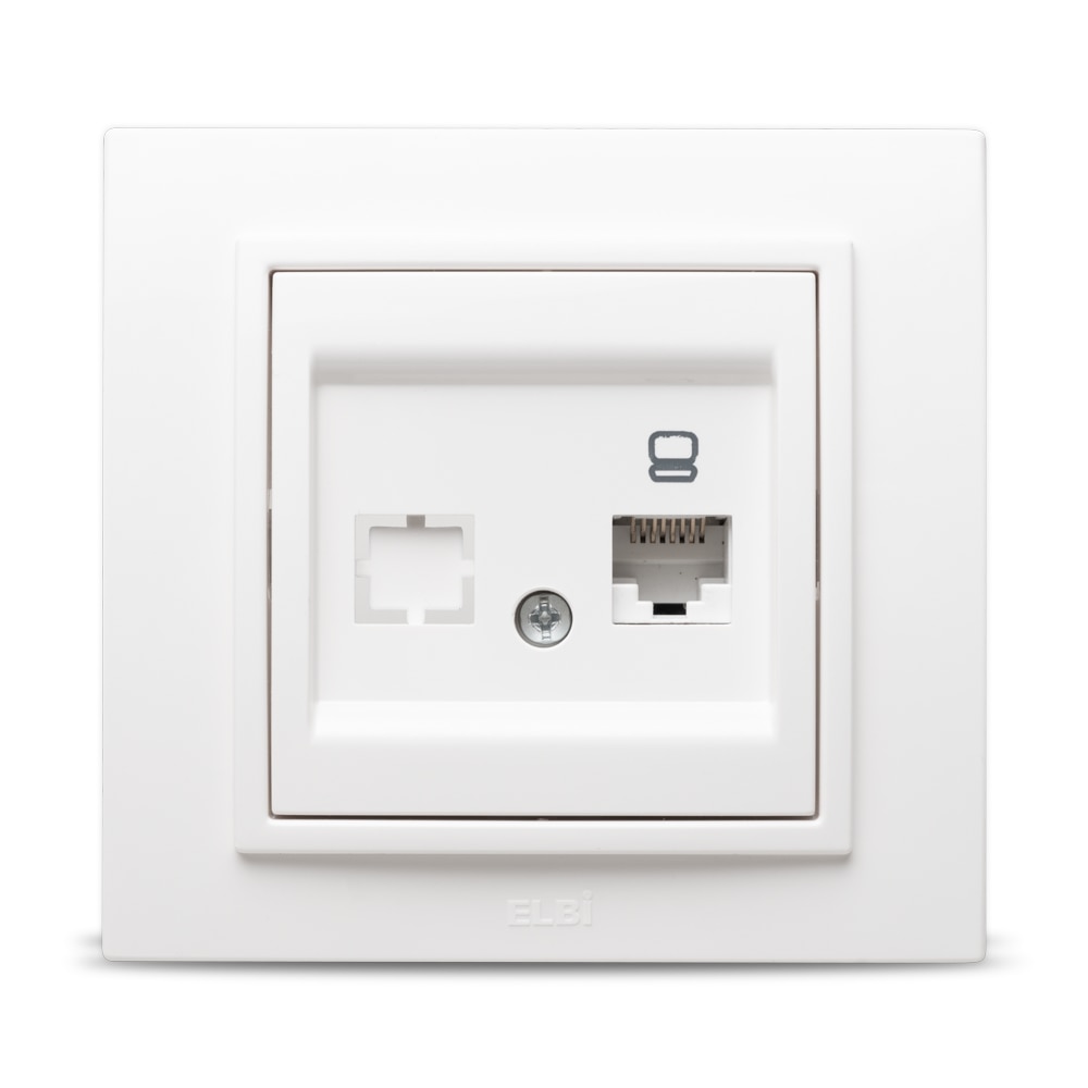 Priza UTP RJ45 Cat6E Elbi Zena ST Alb - eMAG.ro