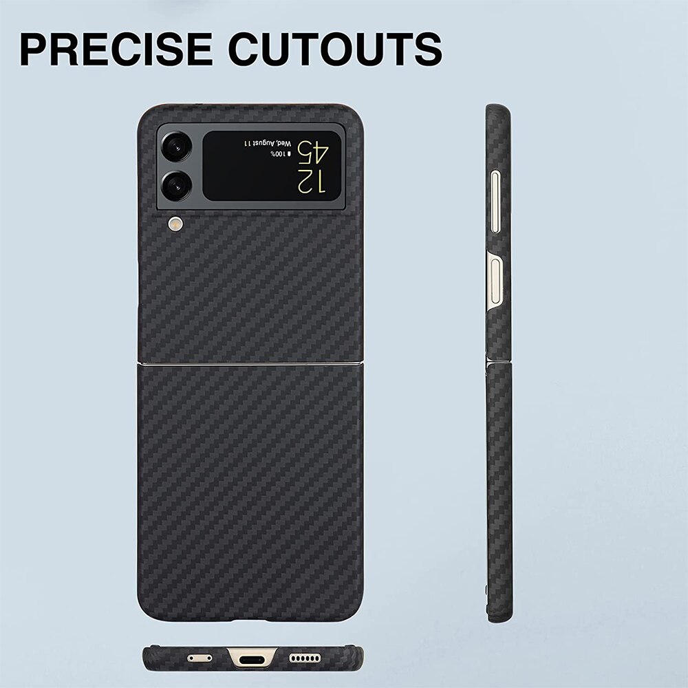 Carbon Aramid Fiber Look Cover, Kompatibilis a Samsung Galaxy Z Flip 3 ...