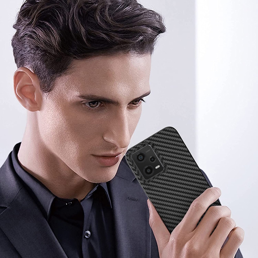 Husa Carbon Aramid Fiber Look, Compatibila cu Xiaomi Redmi Note 12 Pro ...