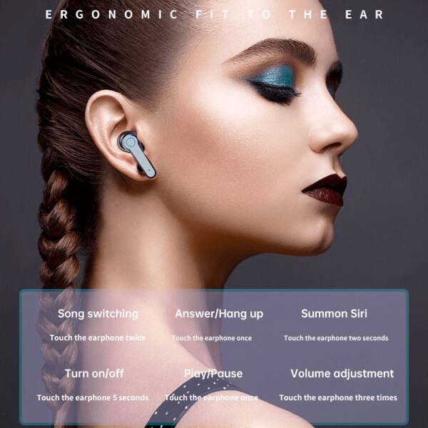 Casti wireless TWS M19 Binaural EarPods, bluetooth 5.1, waterproof IPX7, displayLED, HD Sound ...