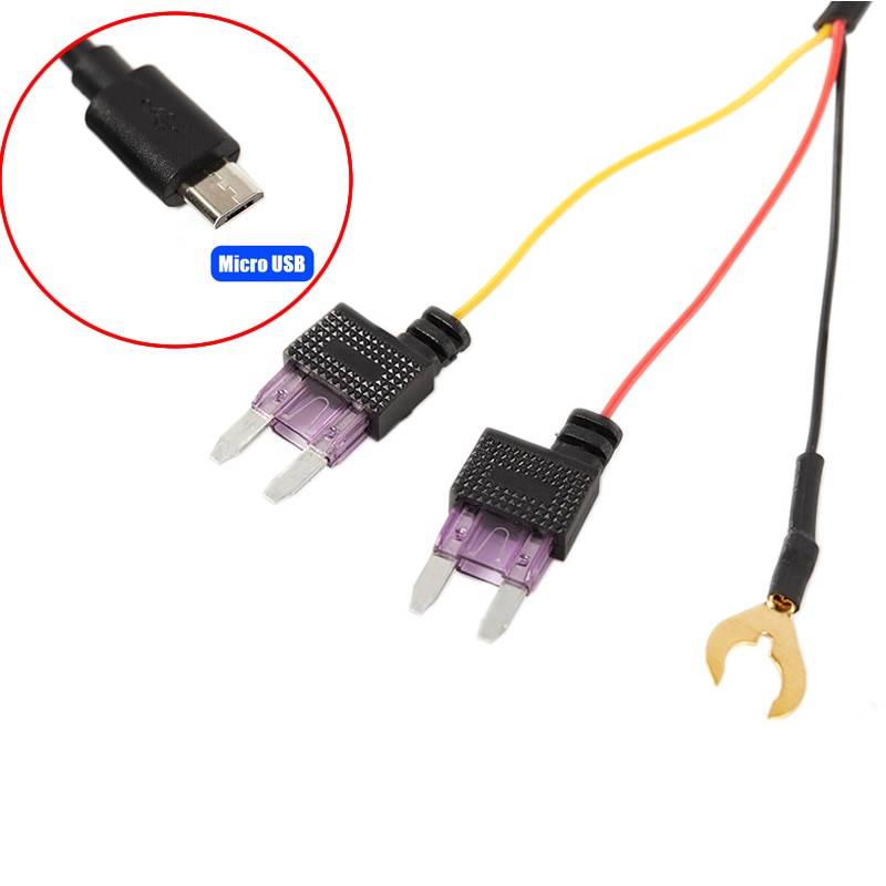 Kit Micro USB pentru alimentarea permanenta a camerei auto DVR la ...