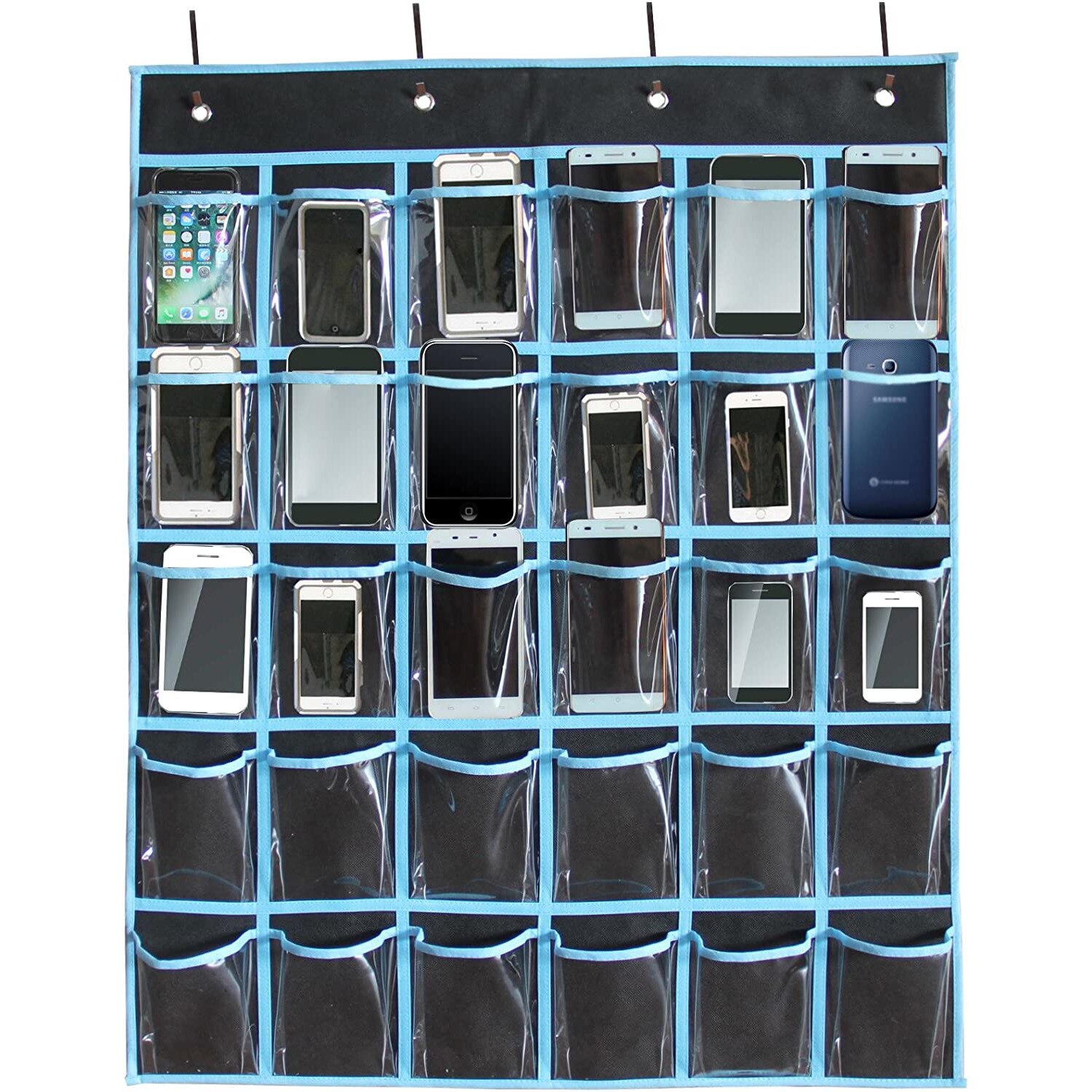 Organizator pentru usa, PVC, Negru/Transparent - eMAG.ro