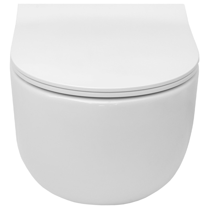 Vas WC compact suspendat Roca Meridian, cu capac slim soft-close ...
