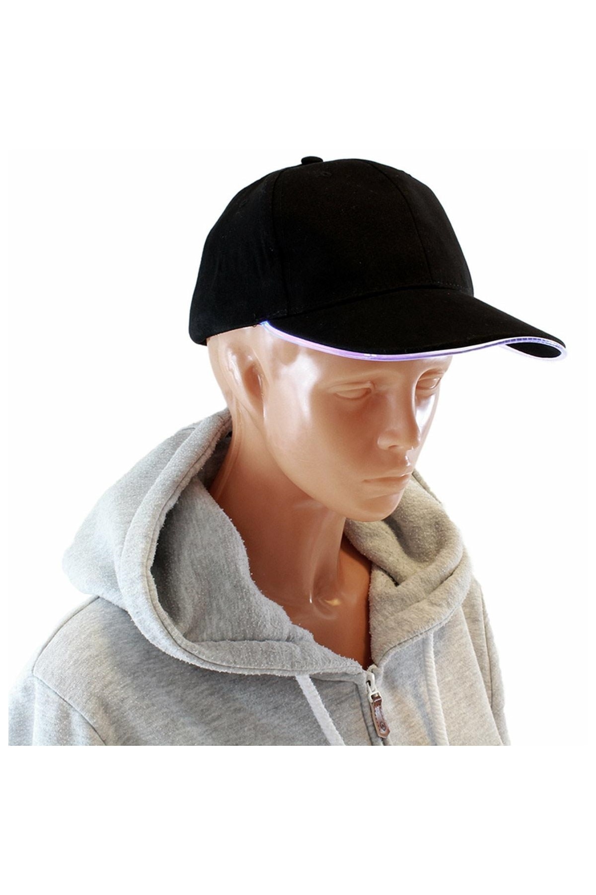 Sapca de baseball cu lumini LED albastre, Zola®, 3 moduri iluminare ...