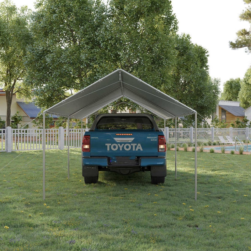 Copertina auto carport, PROCART, 3 x 6 x 2.5 m, cadru otel, copertina ...