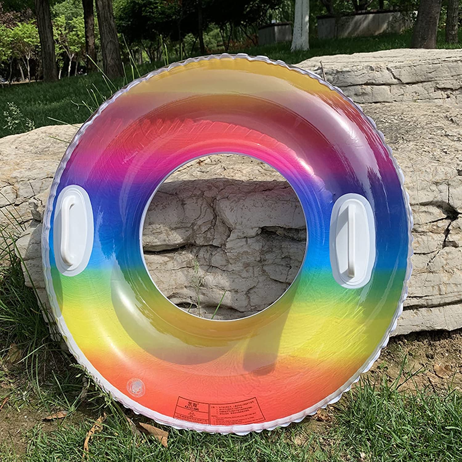 Colac Gonflabil cu Manere Saiconcept®, Tricolor, Material Durabil ...