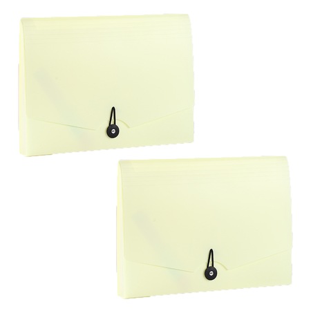 Set 2 mape pentru documente, Polipropilena, A4, 32.5x24x3cm, Galben ...