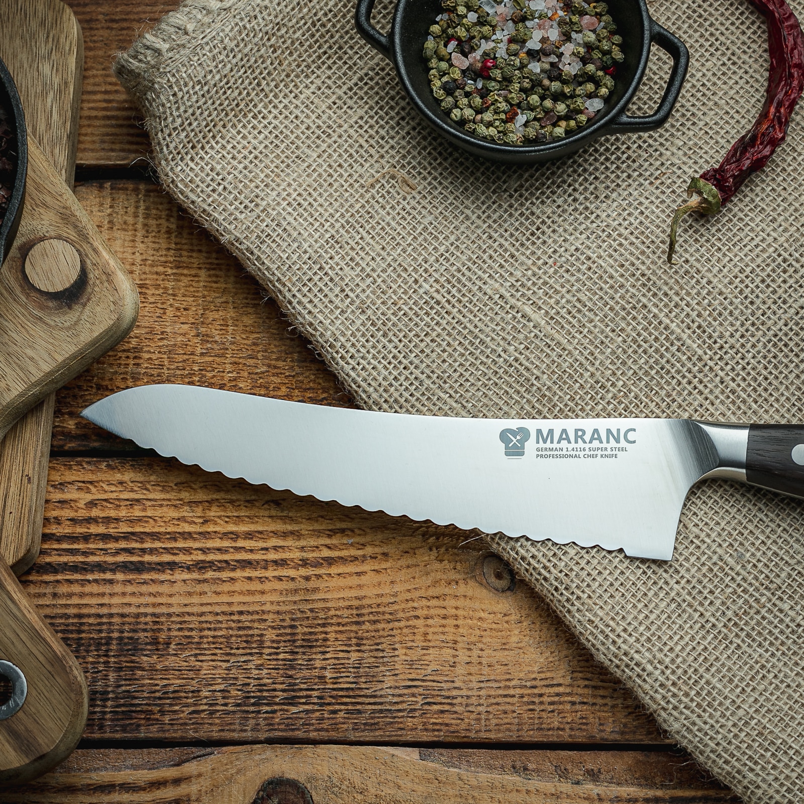 Професионален нож за сладолед Maranc, немска стомана, 20 см, M222 - eMAG.bg