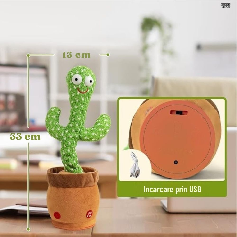 Jucarie Interactiva Cactus Vorbitor si Dansator Impact Vision®, Imita ...