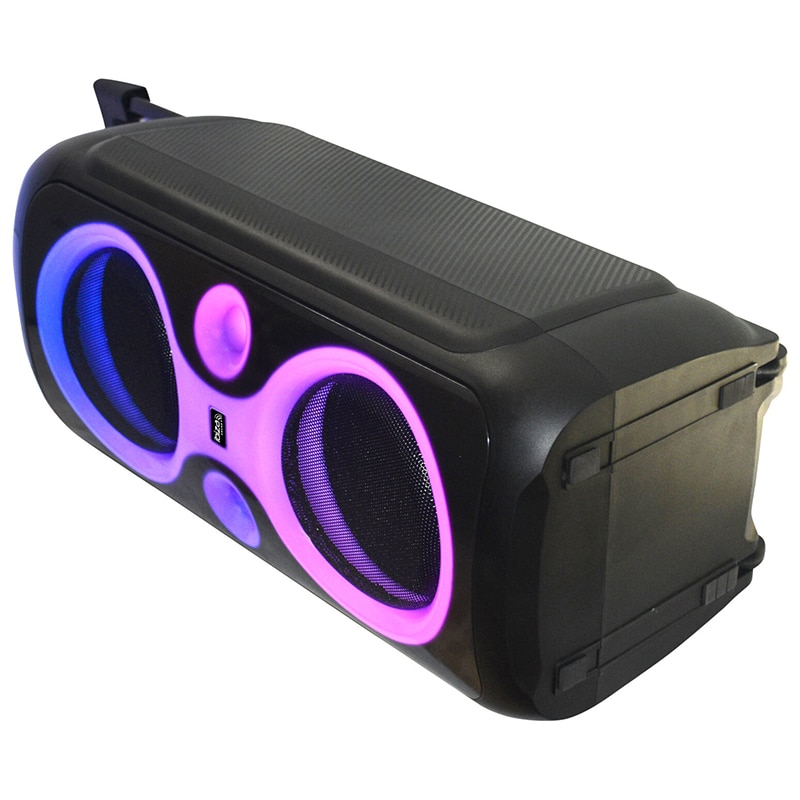 Портативна колонка с bluetooth 65W, LED, 2 колони 25 см, USB, REC ...
