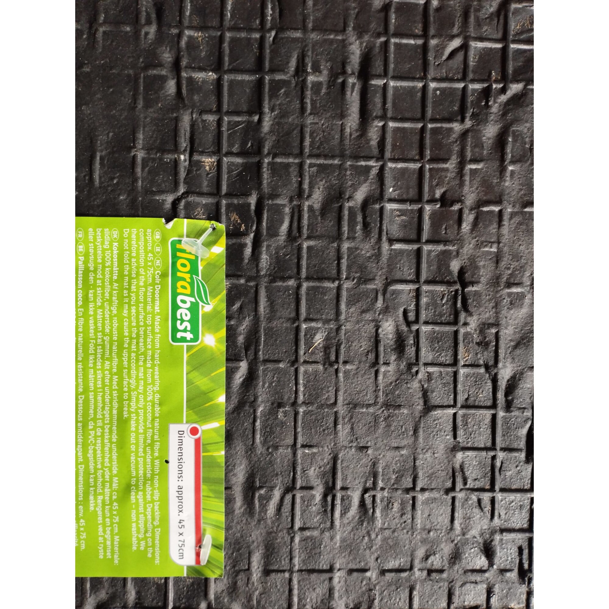 Covoras intrare, fibre cocos, Semicerc,45x75cm - eMAG.ro