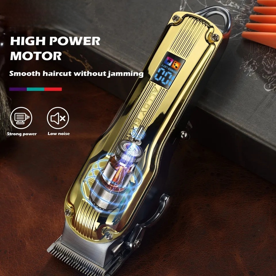 Set masina de tuns profesional VGRshop, perie fade si pieptan, afisaj ...