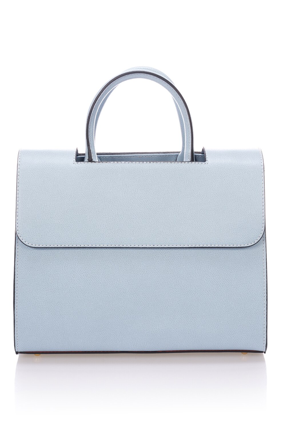 Massimo Castelli, Geanta de piele cu bareta de umar, Albastru deschis - eMAG.ro