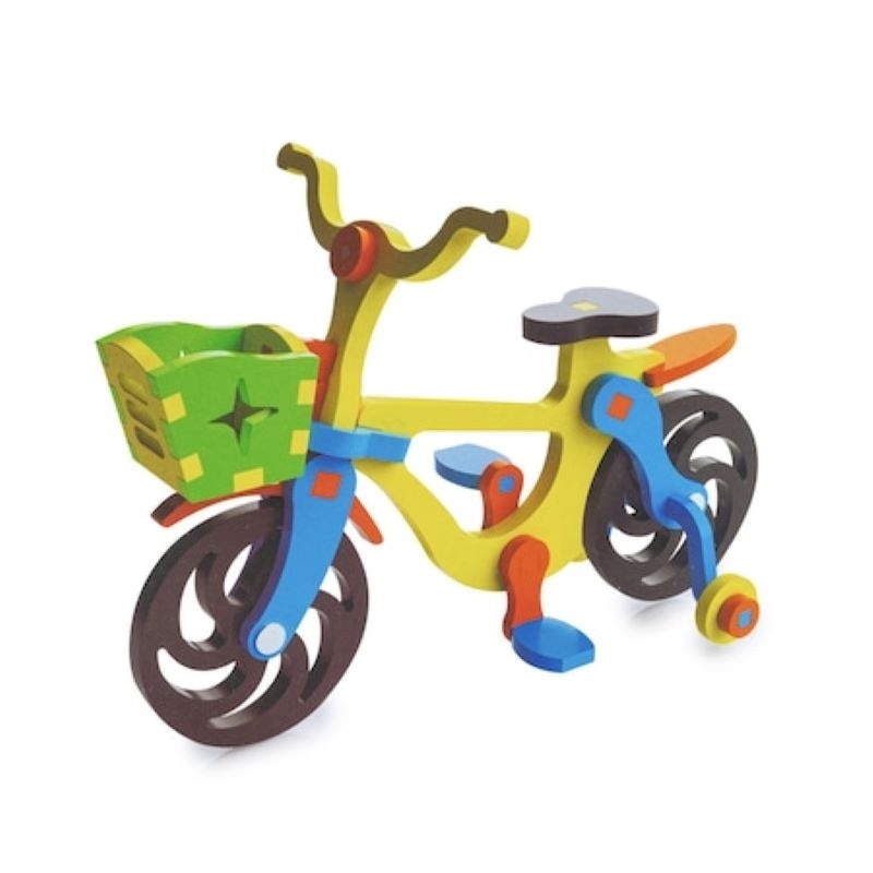 Puzzle 3D din lemn, pentru copii 6+, Bicicleta 32 piese - eMAG.ro