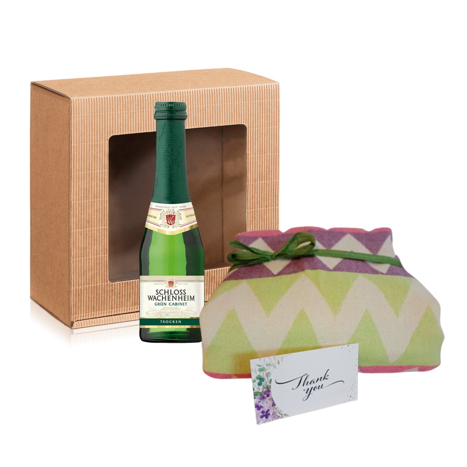 Set 20 de mini felicitari de multumire, Thank You, culoare alb cu mov ...