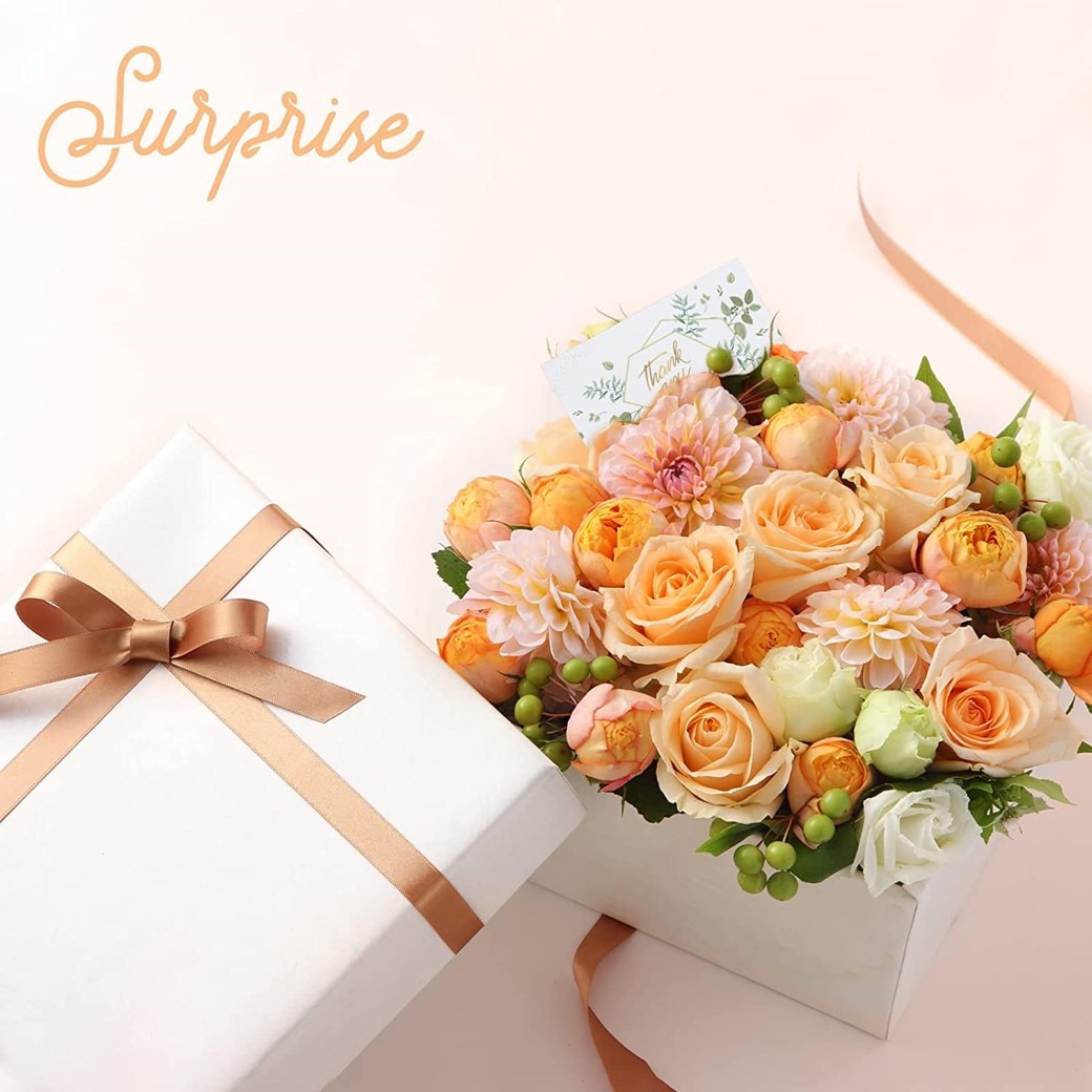 Set 20 de mini felicitari de multumire, Thank You, culoare alb cu verde ...