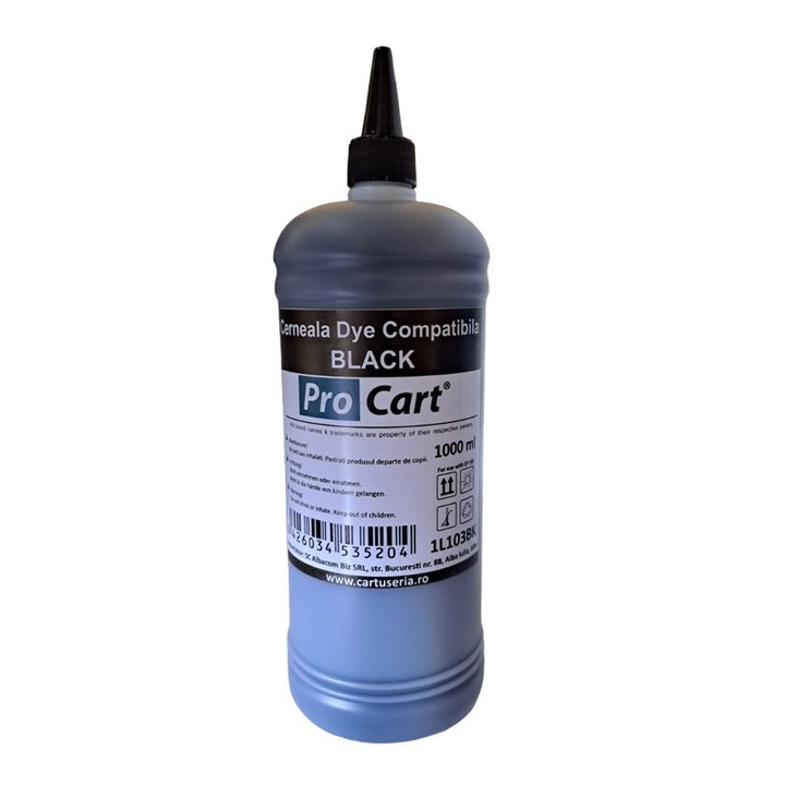 Cerneala compatibila Epson L103 Black, PROCART, 1 Litru - eMAG.ro