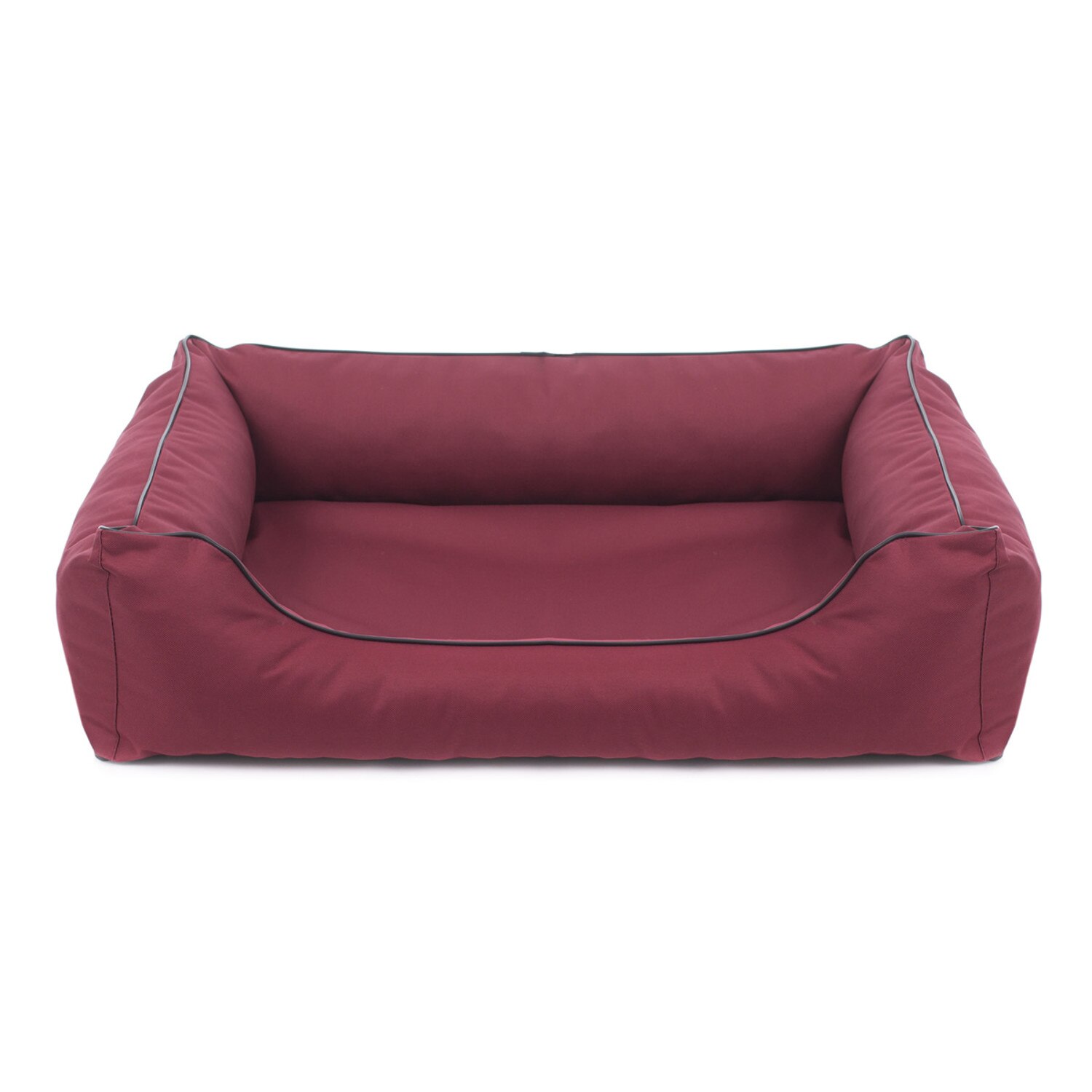 Pat pentru caini Valencia Orthopedic, 80 x 60 cm, visiniu - negru - eMAG.ro