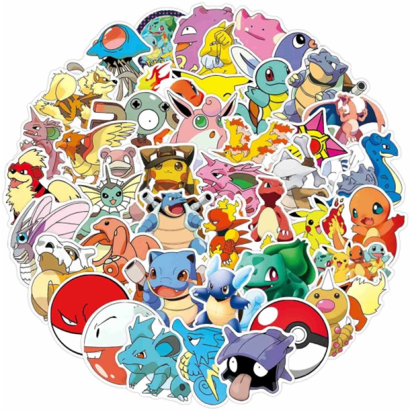 Set 100 stickere, Pokemon, Multicolor - eMAG.ro