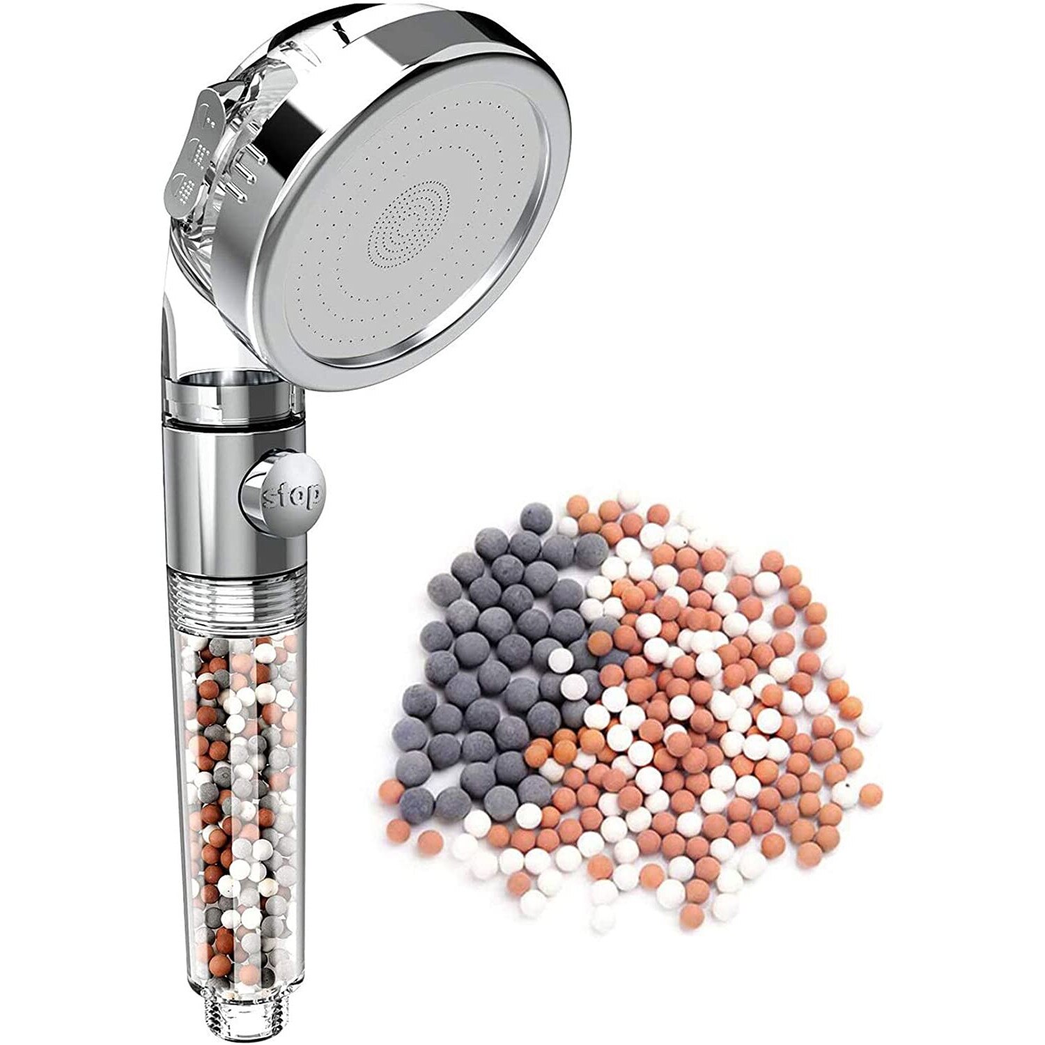 Cap de dus, Plastic, Cu filtru, Argintiu - eMAG.ro