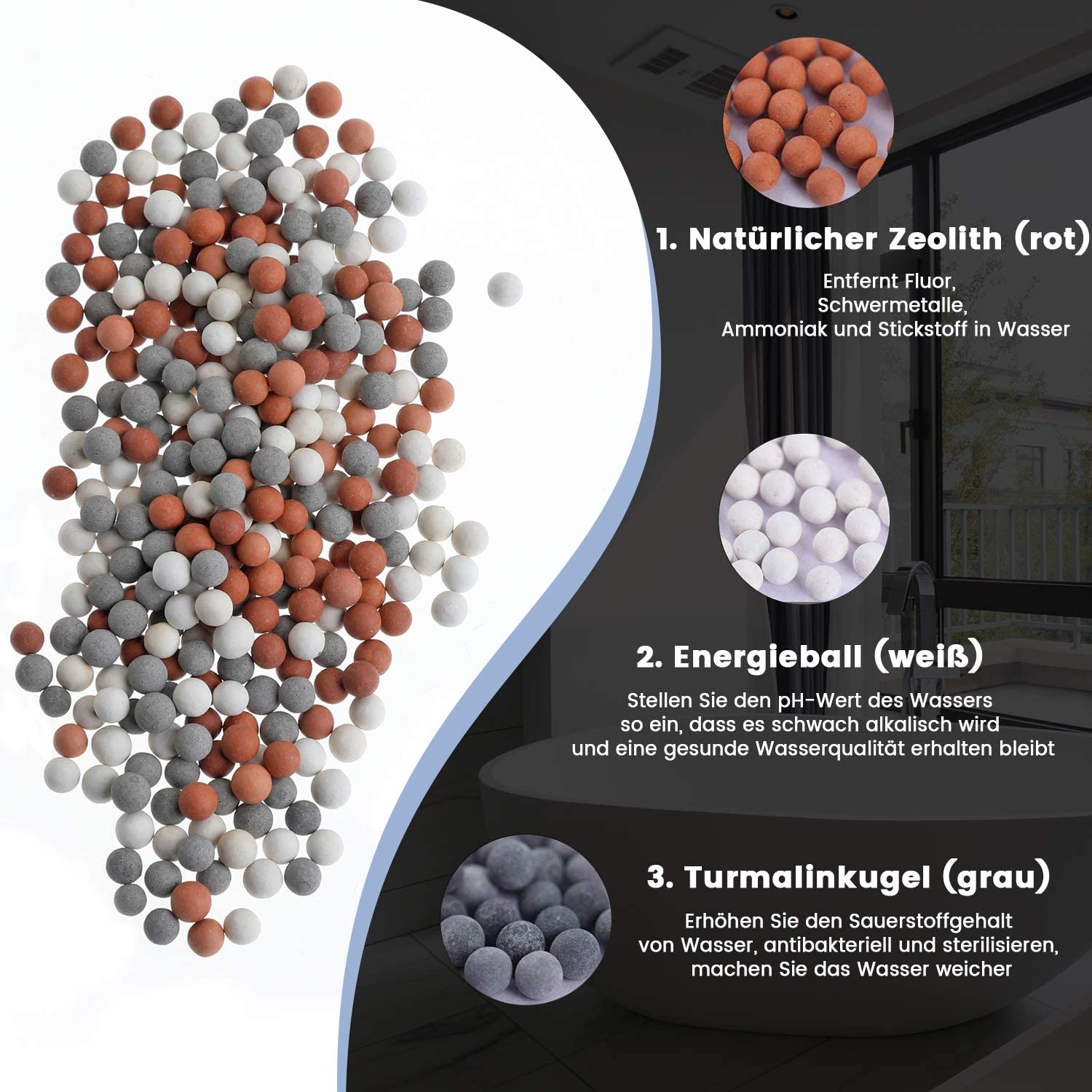 Cap de dus, Plastic, Cu filtru, Argintiu - eMAG.ro