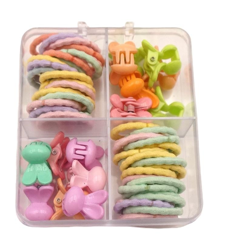 Set accesorii pentru par, Textil/Acril, Multicolor - eMAG.ro