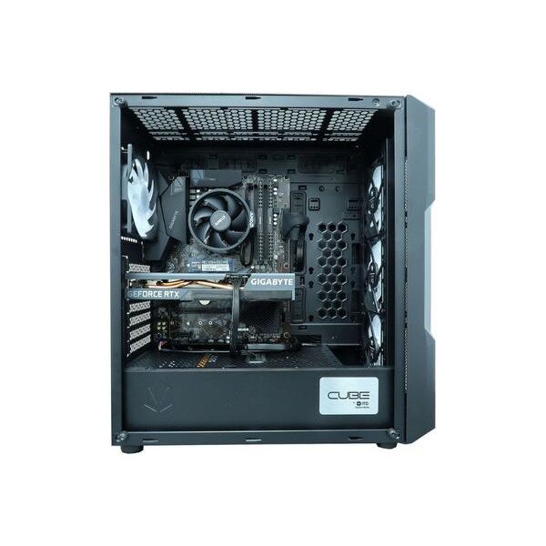 Sistem Gaming Cube 2 by ITD Custom Works, AMD Ryzen 5 5500, 16 GB RAM DDR4, GeForce RTX 3060 ...