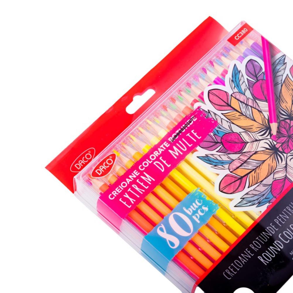 Creioane Colorate Daco, 80 Culori, 80 Buc/Set - eMAG.ro