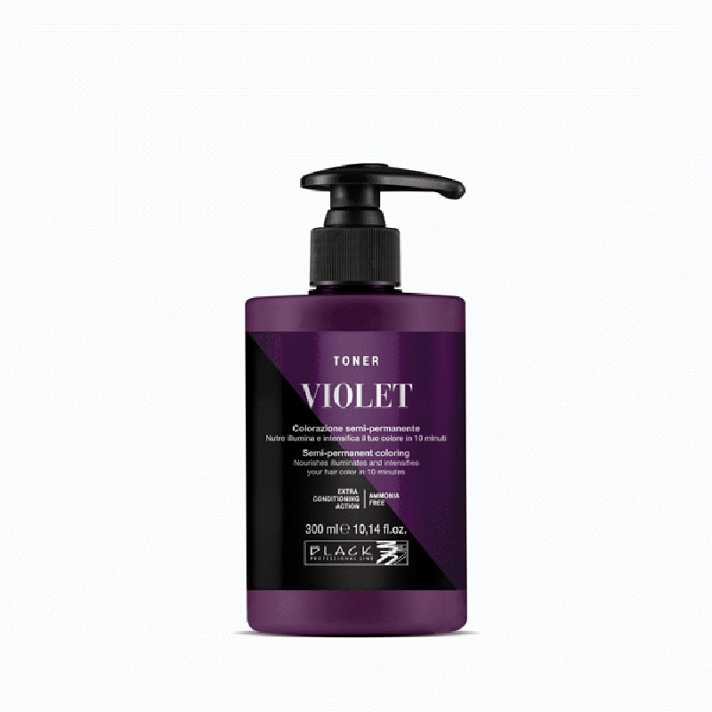 Nuantator de par semi-permanent violet Toner BLACK PROFESSIONAL - 300 ...